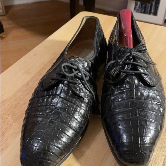 Mauri | Shoes | Vintage Mauri Mens Alligator Black Shoes Sz85 | Poshmark